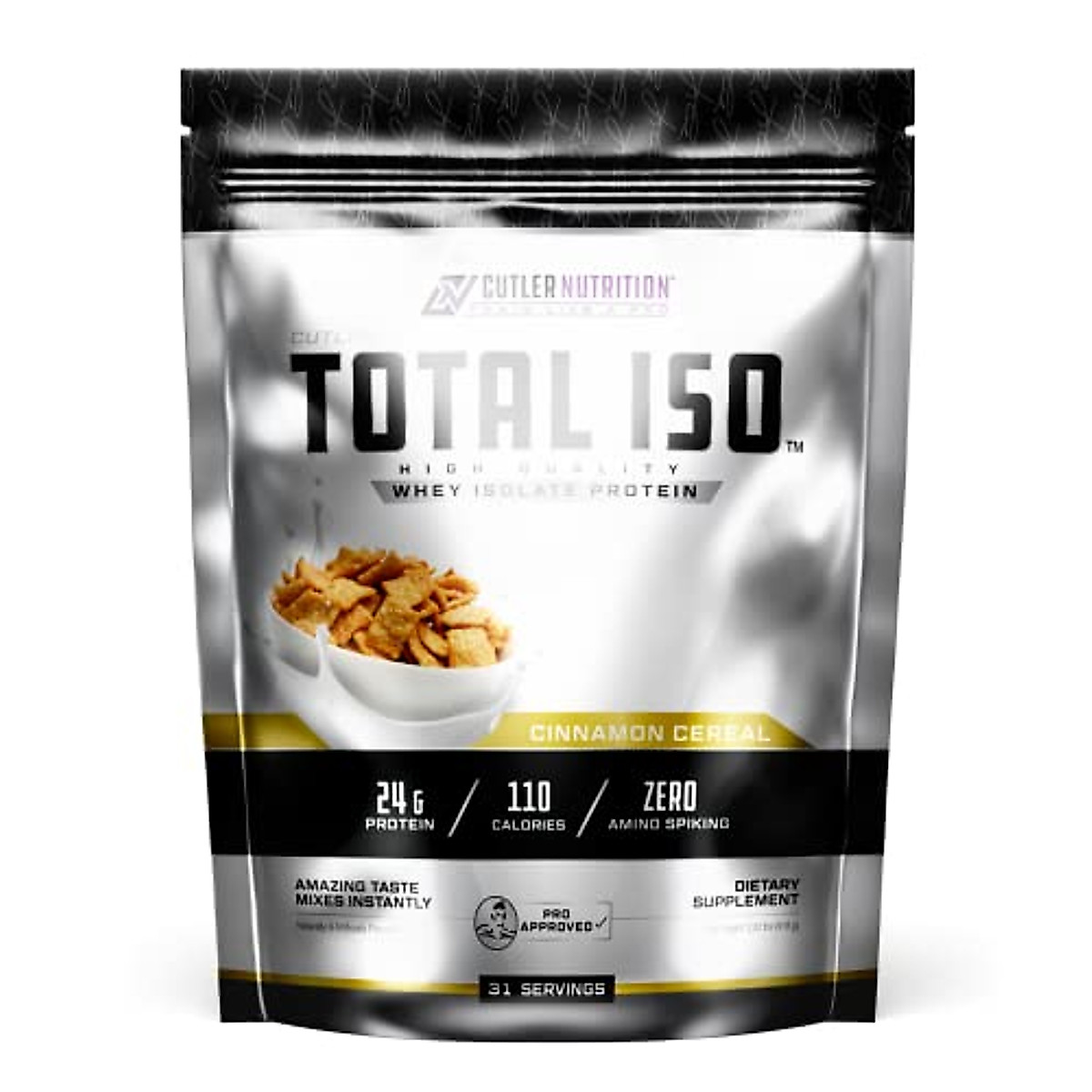 Total ISO Whey Isolate Protein Powder: Best Tasting Whey Protein Shake Featuring 100% Whey Protein Isolate, Perfect Post Workout Protein Powder Mix and Meal Replacement Drink, Cinna Cereal, 2 Pounds