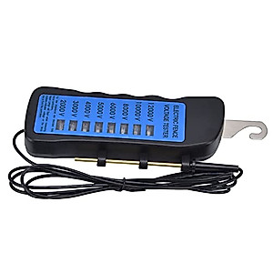 Electric Fence Voltage Tester, 12KV Neon Fault Finder 2000 to 12000V 8 Neon Indicator Lights Waterproof Fence Tester for Farms
