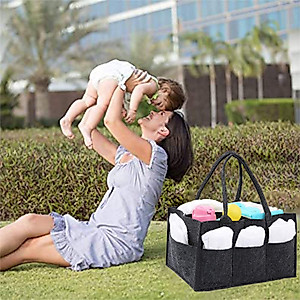 Diaper Bags - Baby Bag - Baby Products - Childcare Bag for Boys Or Girls - Large Portable Car Travel Tote Bag-Black