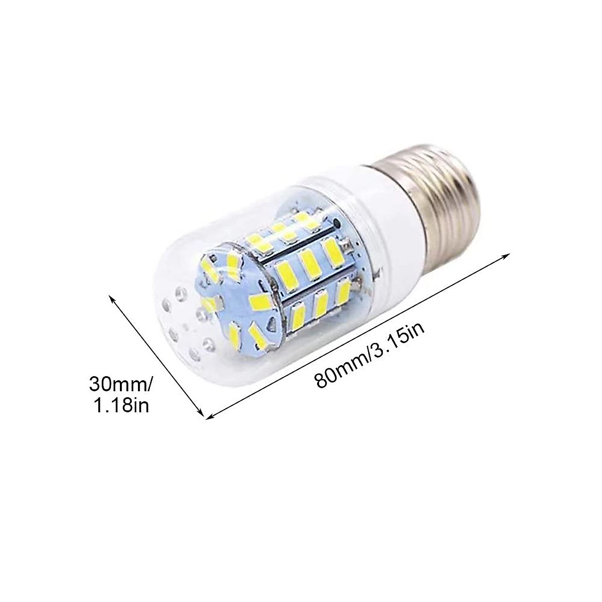 MMBGJKG Refrigerator Light Bulb 5W,5304511738 Refrigerator LED Light Bulb, Refrigerator PS12364857 AP6278388 4584444,120V E26 Daylight White LED Refrigerator Light Appliance Bulbs (4)