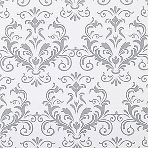 Duck Smooth Top EasyLiner, 20-inch x 6 Feet, Grey Damask