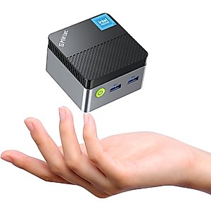 GMKtec Mini PC N97, G5 Micro Desktop Computer, 12th Gen Intel Alder Lake N97 (up to 3.60GHz) 12GB DDR5 256GB Hard Drive for Business, School, Office