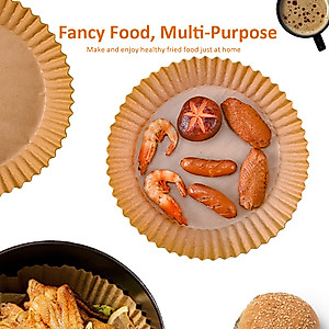 128 PCS Air Fryer Disposable Paper Liner, 6.3 IN’ Non Stick Baking and Parchment Paper Sheets, Water-proof, Oil-proof, Food Grade Baking Paper, Round Baking Paper Liners for Baking Roasting Microwave
