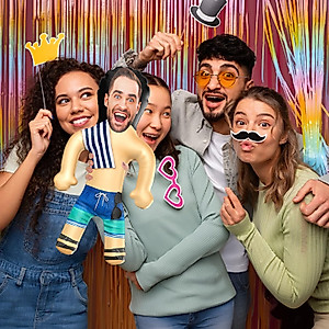 Custom Balloons Personalized Blow Up Dolls with Photo Customized Funny Inflatable Doll with Face Unique Party Accessories Gift for Her, Wedding, Bachelorette Party Decorations, Bride and Groom