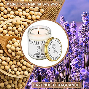 STORALIT Badass Bride Gifts Lavender Scented Candles Jar Tribe Gift,Bride to Be Gifts Funny Candle Bridal Shower Soy Candle, Gift for Bride, Engagement Gift, Wedding Gift,Best Friend Gift