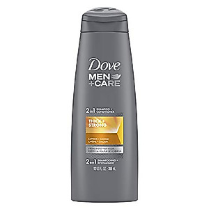 Dove Men+Care 2 in 1 Shampoo and Conditioner, Thick and Strong 12 Ounce