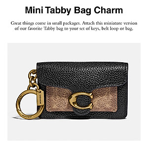 Mini Tabby Bag Charm In Signature Canvas