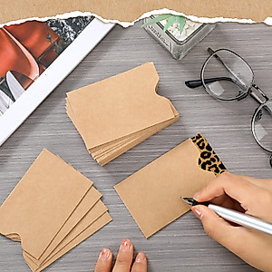 500 Pack Credit Card Paper Sleeves 2.4 x 3.5 Inches Hotel Key Card Holder Sleeve Blank Gift Card Envelopes Small Gift Card Holder Debit Card Protector for Office Business Card ID Cards Holders