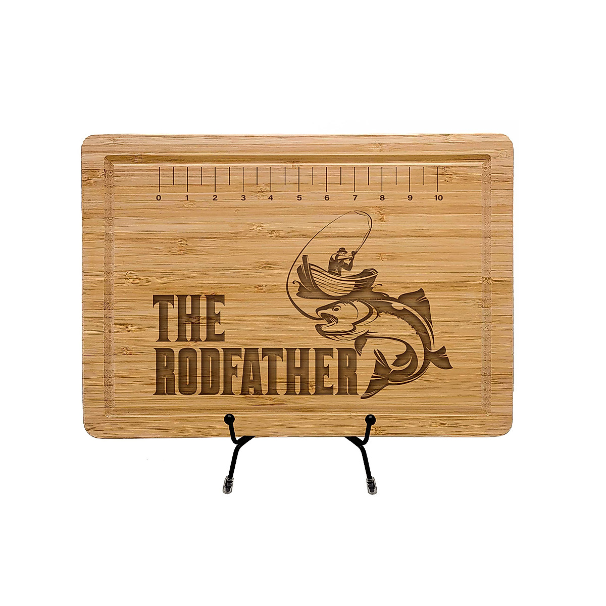 The Rodfather Cutting Board, Fisherman Gifts, Walnut Cutting Boards, Fathers Day Gift, Fishing Sign, Hunting Gifts, Dad Gifts, BBQ Grilling Gifts For Men, Cutting Board with Measurement, Kitchen Gift