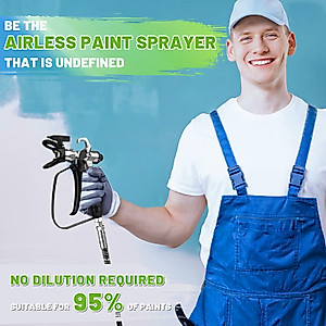 PHALANX Airless Paint Sprayer, 7/8HP 780W High Efficiency Airless Stand Sprayer, 3000PSI Electric Paint Sprayer with Cleaning Kits for Painting Home Interior Exterior Walls, Ceiling, Fence, Cabinet