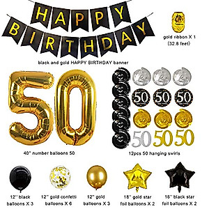 50th Birthday Decorations for Men Women 50th Birthday Party Decor 50 Years Old Birthday Decorations Balloons Over The Hill Party Supplies 50th