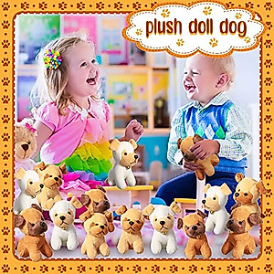 18 Pcs Mini Plush Dog Bulk Stuffed Animals Soft Small Stuffed Bear Puppy Cute Assorted Plush Puppy Dog Plush Toys Doll for Girl Boy Birthday Party Favor Gift Goodie Bag Fillers School (Dog)