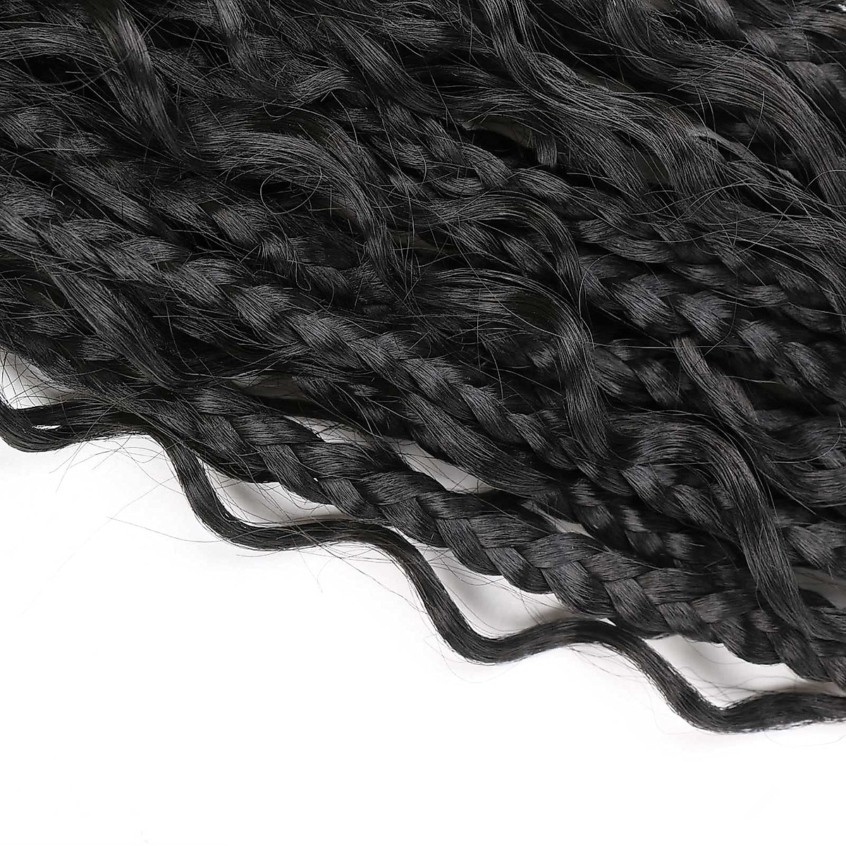 LMZIM Goddess Box Braids Crochet Hair 14 Inch Boho Crochet Box Braids Pre-looped 8 Pack Bohemian Box Braids Crochet Braids Synthetic Hair Extensions for Black Women