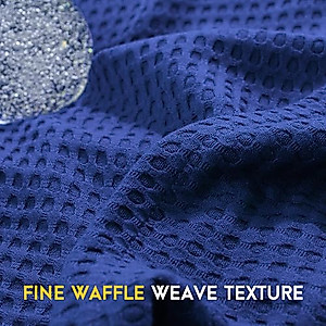 AmyHomie Cooling Blanket King Size, 100% Rayon Derived from Bamboo, Cool Summer Blanket for Hot Sleepers Soft Comfy Waffle Lightweight Blankets for All Seasons(Blue Violet, 108×90in)