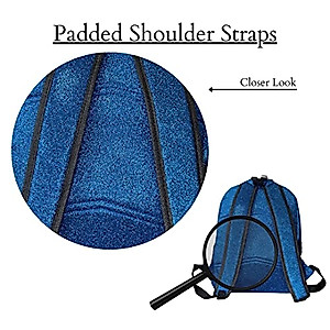 NGIL Canvas School Backpack (Glitter-Royal)