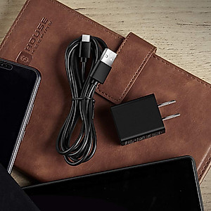 TPLTECH Power Charger for TI-84 Plus CE Graphing Calculator,TI 84 Plus C Silver Edition Calculator AC Adapter-2PCS 5Ft Charging Cable