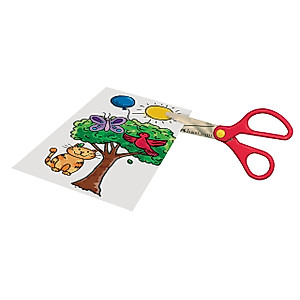 Creativity for Kids Faber-Castell Child Safe Scissors - Safety Scissors for Kids, Red