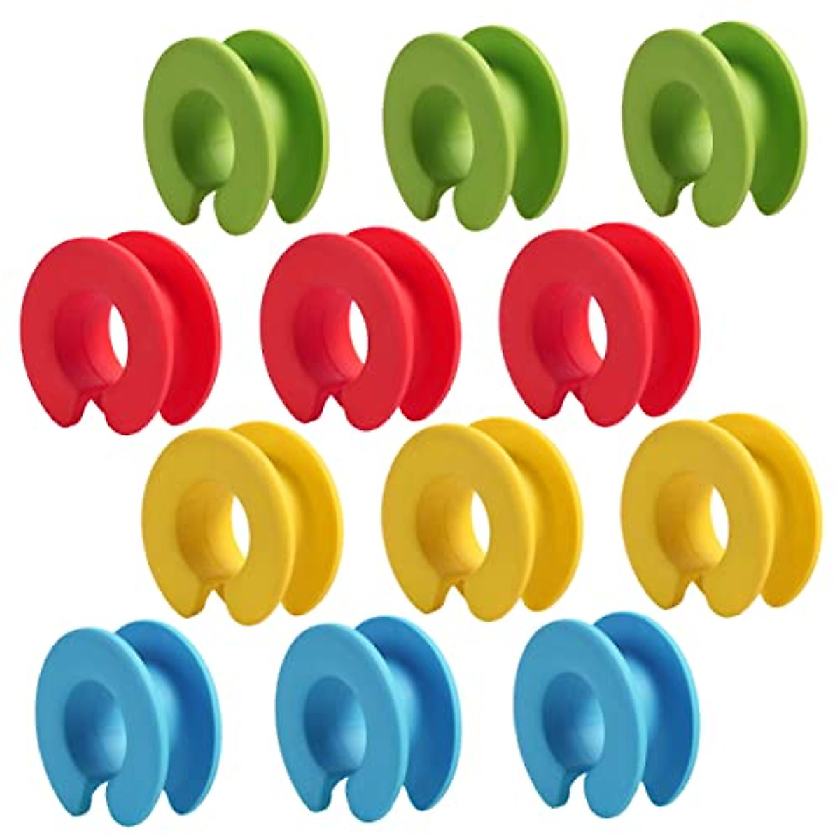 Zerodeko Round Hanger Anti-Slip Ring Nonslip Hangers Wind-Proof Rack Buckle Anti Slip Buckles Household Fixed Button Hanger Buckle Coat Hanger Fixing Buckle Creative Wind-Proof Buckle 12pcs