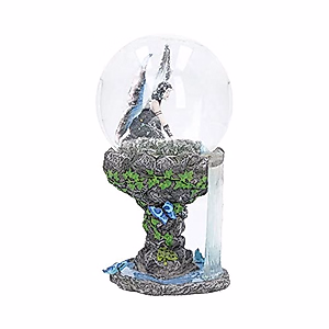 Nemesis Now Immortal Flight Anne Stokes Fairy Snow Globe 10cm, Resin, Grey|White