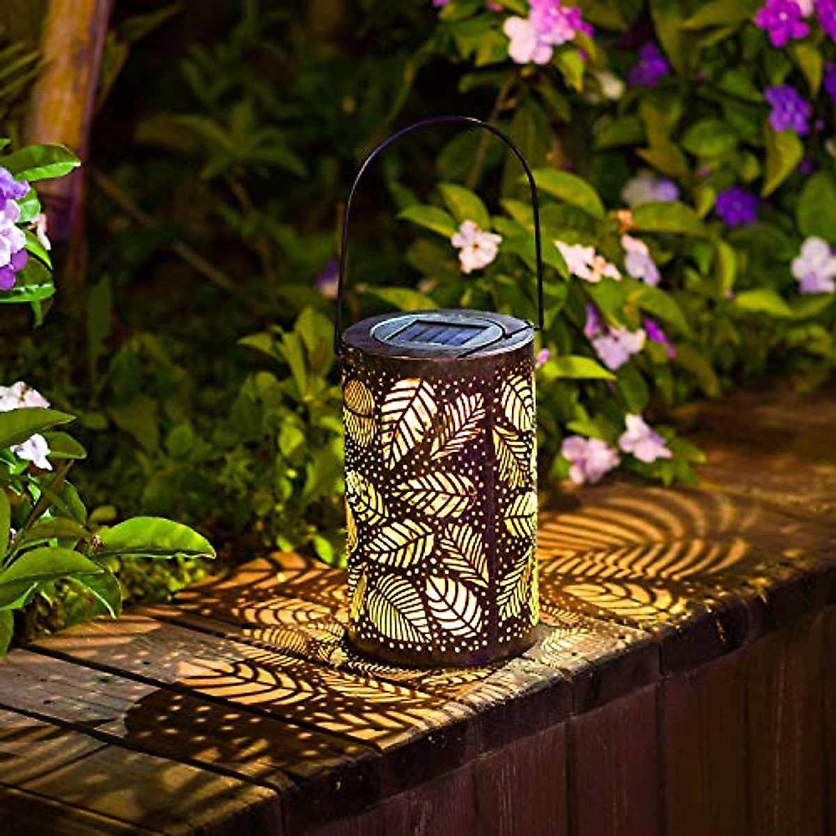 TAKE ME Garden Solar Lights Decorative Candle Solar Lantern and Leaf Solar Lantern