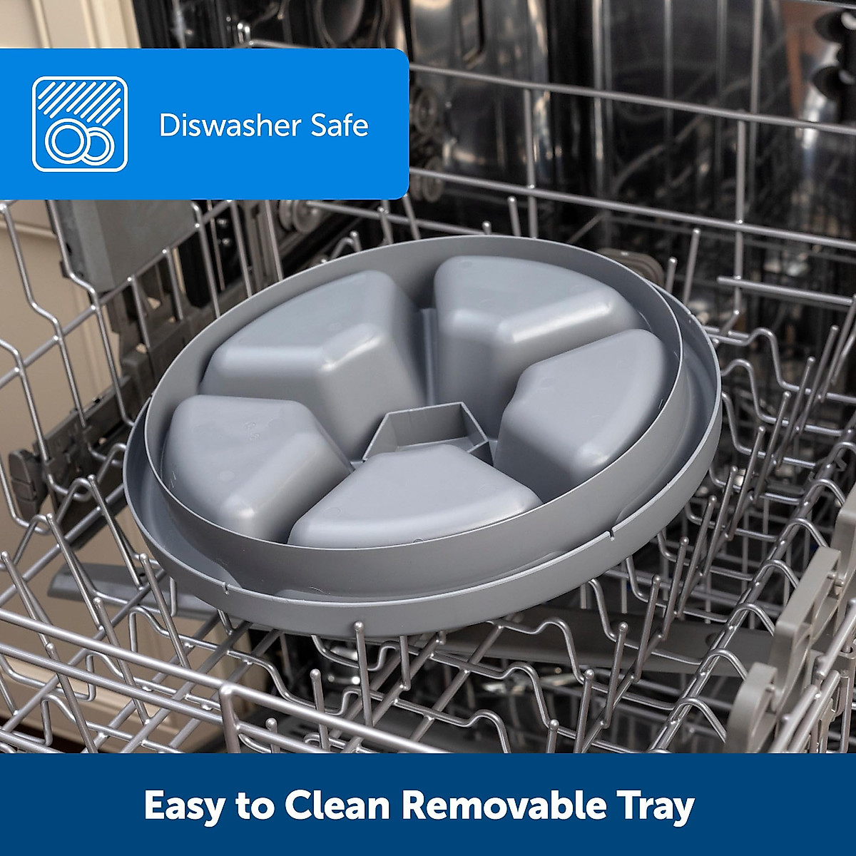 PetSafe 5 Meal Dog Food Dispenser - Storage for Up to 5 Cups of Kibble or Treats of Any Size - Tray Automatically Rotates According to User Programming to Deliver Pre-Planned Meals at Precise Times