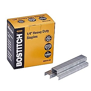 Bostitch Heavy Duty Premium Staples, 2-25 Sheets, 0.25 Inch Leg, 5,000 Per Box (SB351/4-5M)