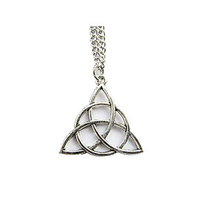 Silver Celtic Knot Triquetra Pendant Necklace // Alternative // Pagan // Charmed