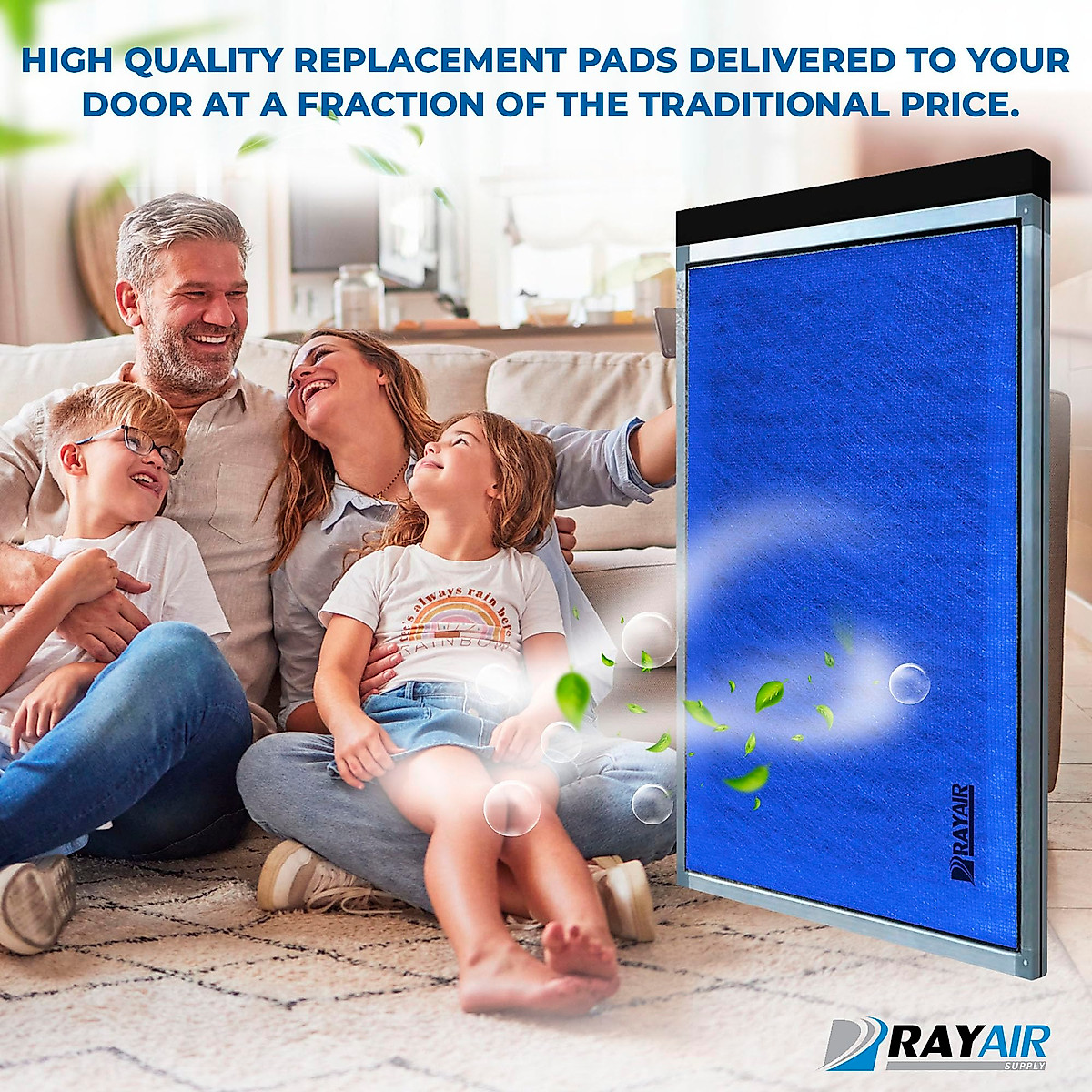 RayAir Supply 20x25 Replacement Filter Pads Compatible with Dynamic Air Cleaner 20X25 Refill (3 Pack)