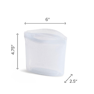 Stasher Premium Silicone Reusable Food Storage Bag, Blue | Microwave, Sous Vide, Dishwasher, Oven and Freezer Safe | BPA Free, Leak-free, Eco-friendly, 1-Cup Bowl