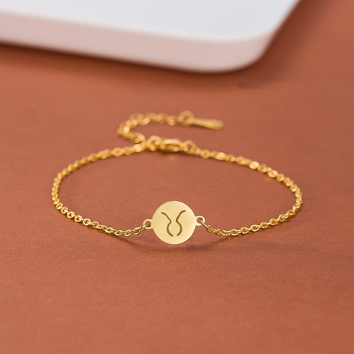 Augonfever Taurus Zodiac Anklet Gold Horoscopes Charms Jewelry Accessories 12 Constellations Gifts for Girls Women Birthday