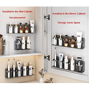 Duleylv Floating Shelves for Wall Small Shelf for Bathroom Mini Hanging Display Shelves Wall Hooks No Damage White