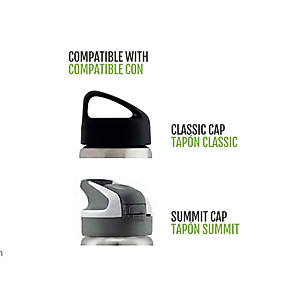 Laken Thermo Kids Vacuum Insulated Stainless Steel Leak Free Sports Water Bottle with Jannu Straw Cap, 17 oz, Green