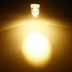 Keiurot GE44 47 756 755 Bulb for Pinball Machine light bulb Lamp 1893 1895 1847 Bulb BA9S DC 6.3V 6V Led Bulbs Warm White Pack of 20