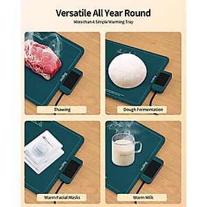 Electric Warming Tray, Food Warming Mat with Adjustable Temperature, Full Surface Heating,Rollable & Portable, Auto Shut-Off -Versatile Food Warmer for Parties Buffets Gatherings Holidays Daily Use