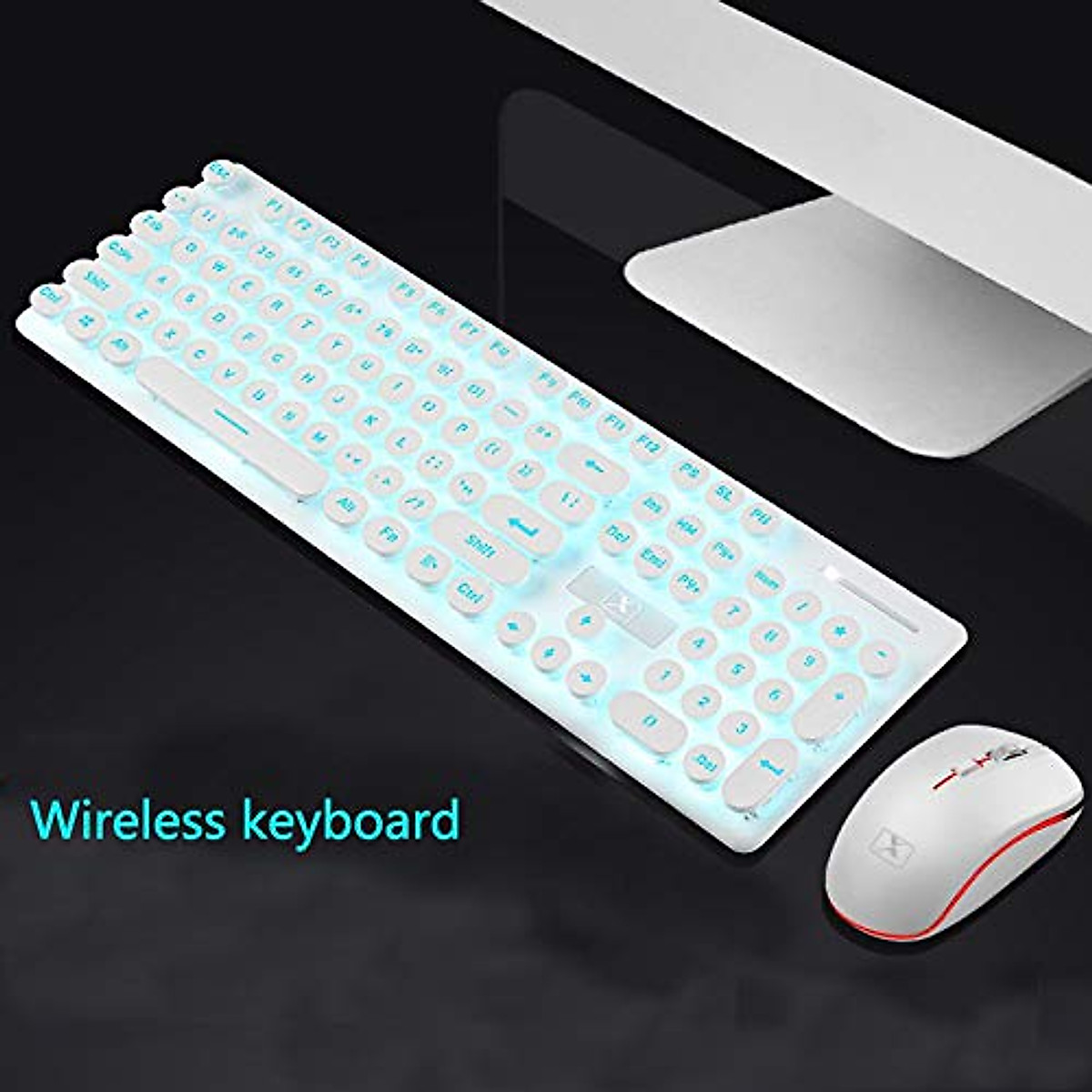 DFFGHKS LED Backlit Wired Keyboard Mechanical Gaming Keyboard, Ergonomic, dustproof and Waterproof, Suitable for laptops, Computers, laptops