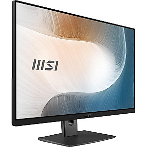 MSI Modern AM271P AIO Desktop, 27" FHD IPS-Grade LED, Intel Core i7-1165G7, 16GB Memory, 512GB SSD, WiFi 6, BT 5.1, Black, Windows 10 Home (11M-054US)