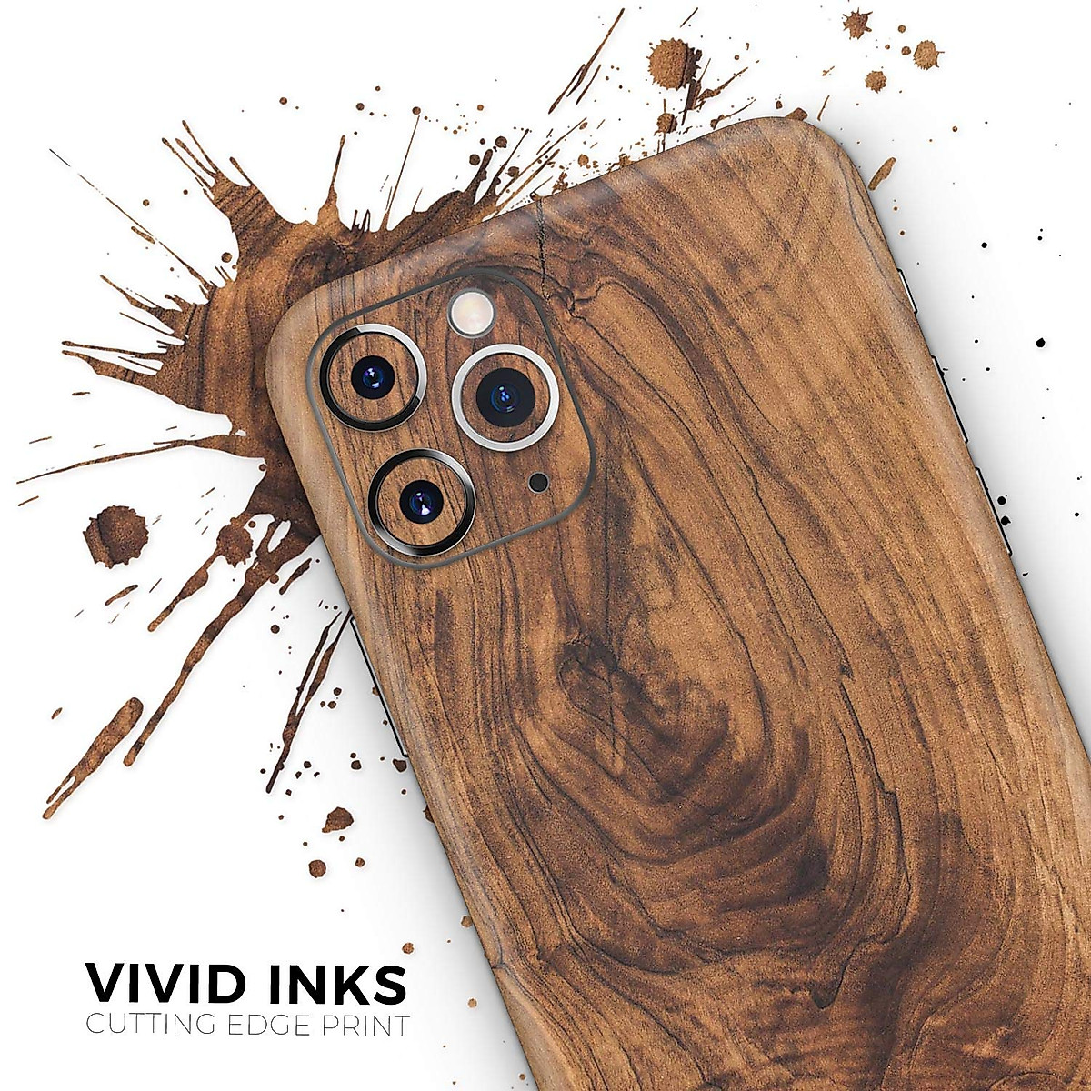 Design SkinZ Raw Wood Planks V11 - DesignSkinz Protective Vinyl Decal Wrap Skin Cover Compatible with The Apple iPhone 12 Pro (Full-Body, Screen Trim & Back Glass Skin)