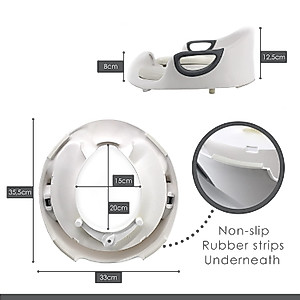 KIDOOLA Toilet Seat for Potty Training – Perfect Toddler & Kids Toilet Trainer with Splash Guard, Handles and Backrest – Children’s Portable Potty Seat for Use on Round & Oval Toilets