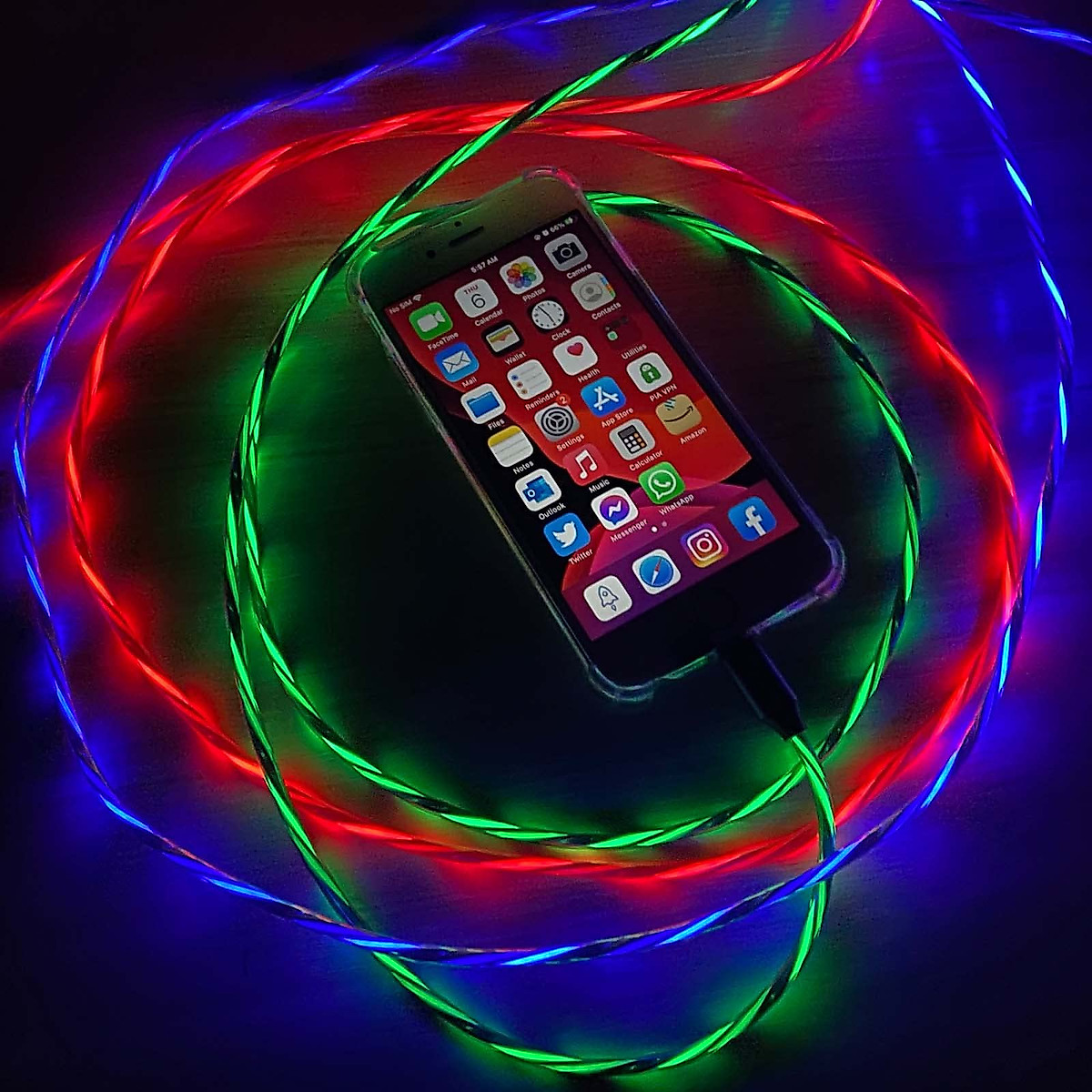 SENKEFEI SS Light up Charger Cord