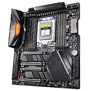 GIGABYTE TRX40 AORUS Master (sTRX AMD TRX40/Fins-Array Heatsink/16+3 Phases Infineon Digital VRM/3x PCIe 4.0x4 M.2/Intel WiFi 6/5GbE+1GbE LAN/E-ATX/AMD Motherboard)