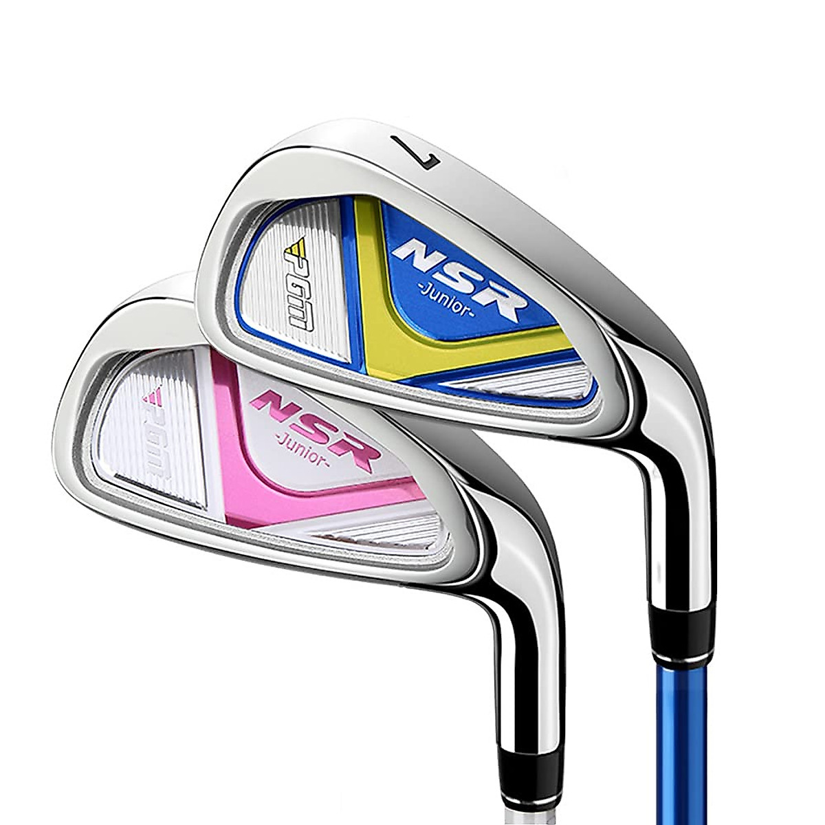 Kids Golf Clubs, Juniot Practice Golf Rod, NSR No. 7 Iron Alloy Head Light Carbon Shaft Golf Club Irons (Pink,Age 5-8)