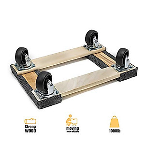Stark Wheeled Heavy Duty Furniture Dolly Moving Carrier Casters for Heavier Mover Dollies 1000lbs Capacity