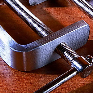 BOOHAO 1 pcs Stainless Steel C Clamp Tiger Clamp Wood Working Tools Welding Clamps G Clamp for Home Improvement, Automotive Repair, Carpentry Woodwork Building