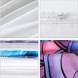 Anime 3D Demon Slayer: Duvet Cover 2 Piece Bedding Set,Teen Comforter Cover Set Super Soft Duvet Cover with Pillowcase(Style 4 Twin: 68"x86"