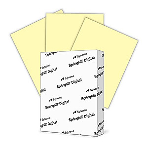 Springhill 8.5” x 11” Canary Yellow Copy Paper, 24lb Bond/60lb Text, 89gsm, 500 Sheets (1 Ream) – Colored Printer Paper with Smooth Finish – Versatile and Flexible Computer Paper – 024035R