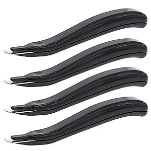 4 Pieces Staple Remover Professional Magnetic Staple Remover Puller Staples Remover Staple Removal Tool Staple Puller Remover Staple Pullers for Office School Home, Black
