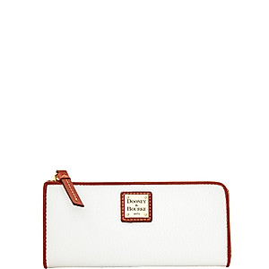 Dooney & Bourke Handbag, Pebble Grain Zip Clutch - White