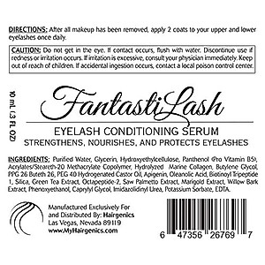 Hairgenics Pronexa FantastiLash – Eyelash Conditioner & Brow Conditioning Serum with Castor Oil Strengthens, Nourishes and Protects for Perfect Eyelashes and Brows.