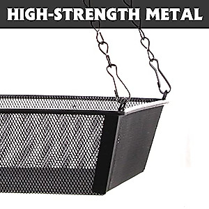 Hanging Bird Feeder Tray,Metal Mesh Hanging Food Tray Feeders, Seed Platform for Bird Feeders,Outdoor Garden Decoration for Wild Backyard Attracting Birds (1 Pack)