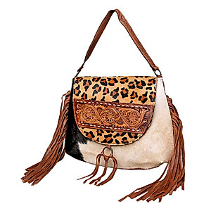 American Darling Cross Body Hand Tooled Hair on-Genuine Leather Western Women Bag Handbag Purse | Crossbody Bag for Women | Cute Crossbody Bag | Crossbody Purse